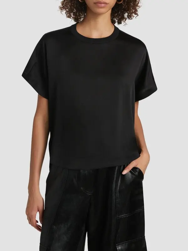 Simkhai Addy Knit-back T-shirt - Black