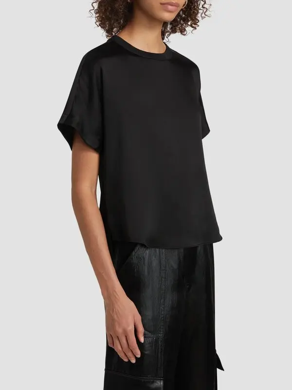 Simkhai Addy Knit-back T-shirt - Black
