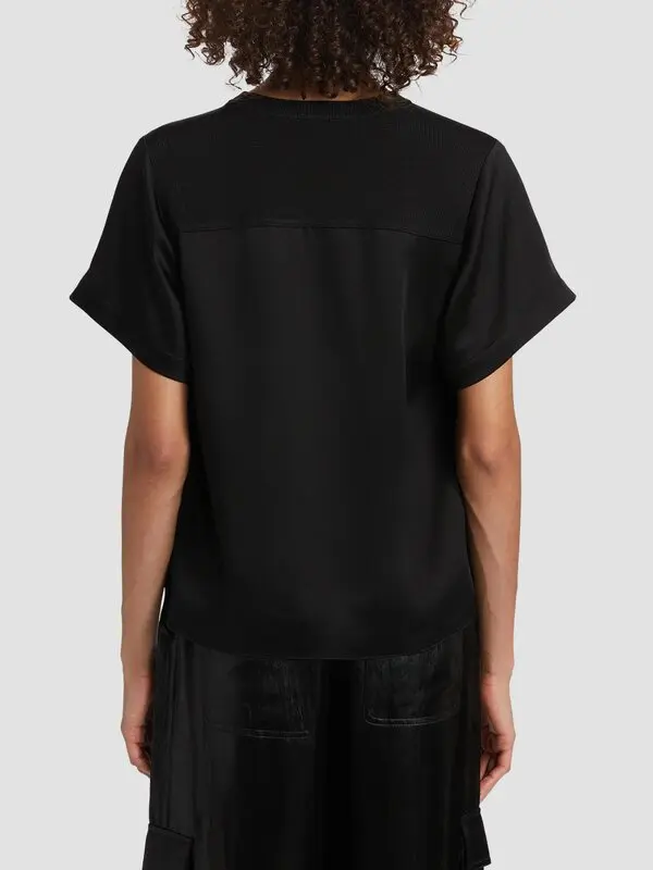 Simkhai Addy Knit-back T-shirt - Black