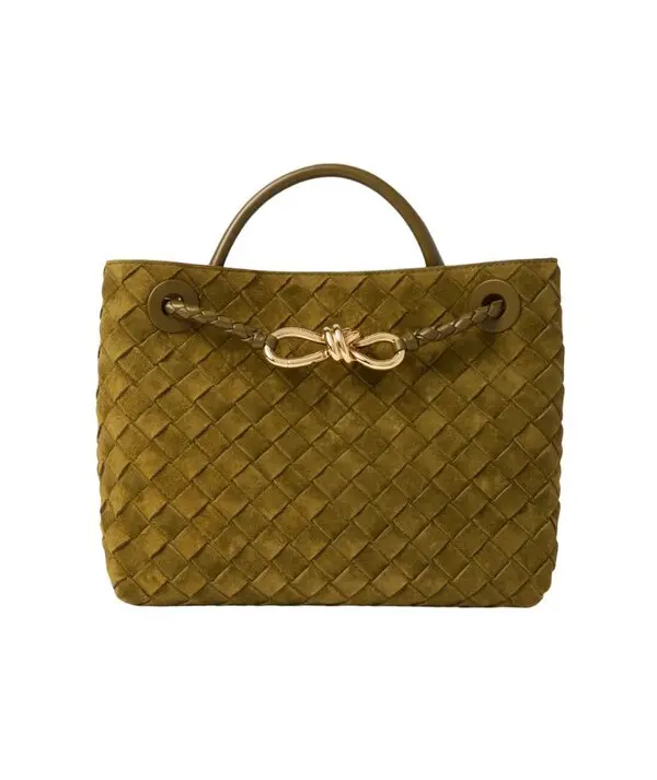 Bottega Veneta Andiamo Intrecciato Suede Tote