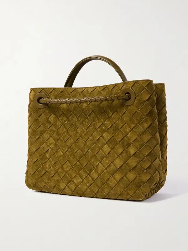 Bottega Veneta Andiamo Intrecciato Suede Tote