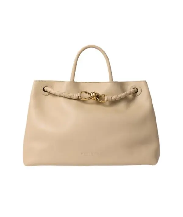 Bottega Veneta Andiamo Leather Tote - Cream