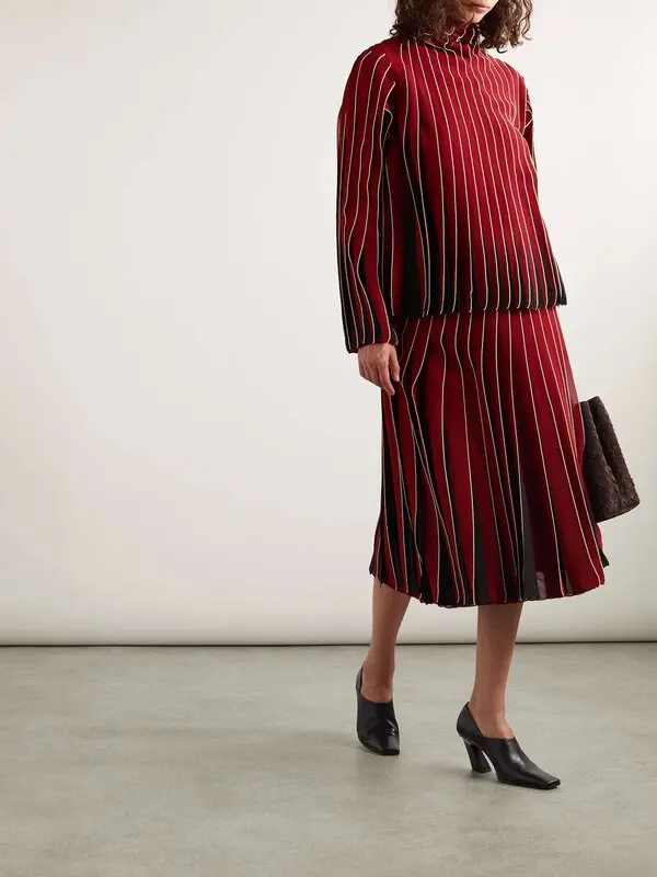 Bottega Veneta Paneled Midi Skirt