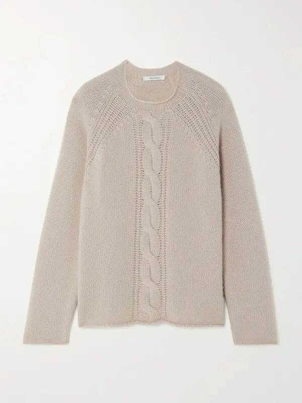 Max Mara Pico Cable-knit Cashmere Sweater