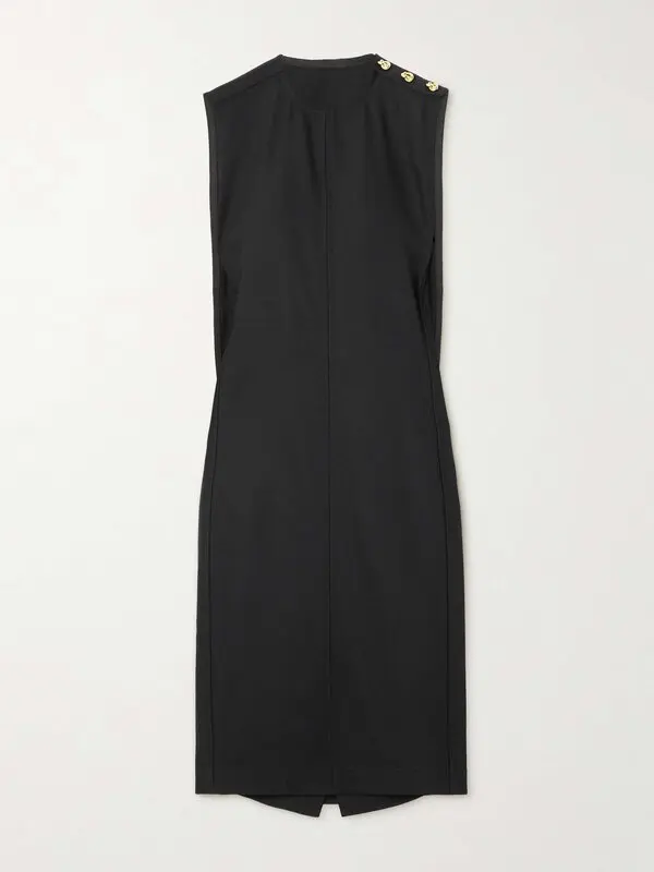 Bottega Veneta Cape-effect Ribbed Wool-blend Dress