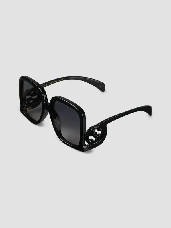 Gucci 58mm Rectangular Sunglasses - Black