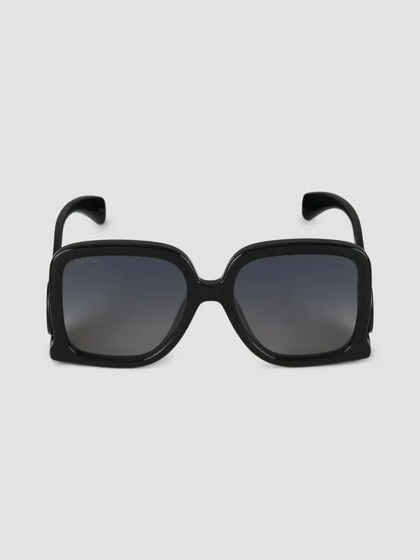 Gucci 58mm Rectangular Sunglasses - Black