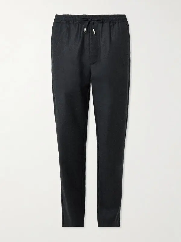 Mr P. James Slim-fit Wool-flannel Drawstring Suit Trousers