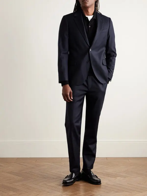 Mr P. James Slim-fit Wool-flannel Suit Trousers