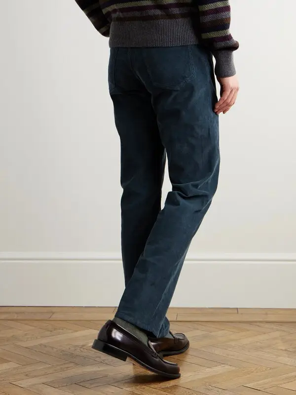 Mr P. Samuel Straight-leg Cotton-blend Corduroy Trousers
