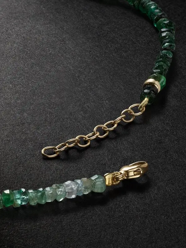 Jia Jia Gold Emerald Beaded Bracelet