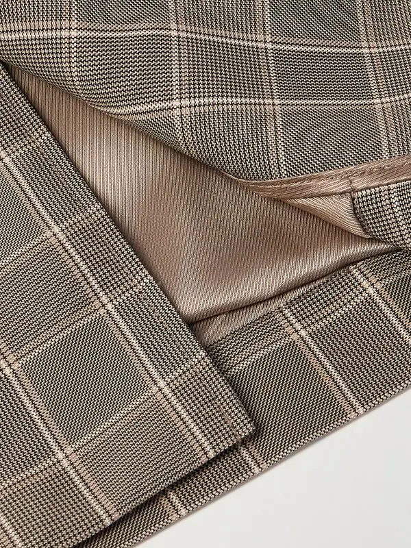 Mr P. Checked Recycled-shell Hooded Coach Jacket