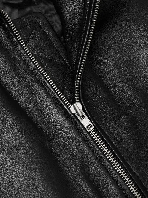 AGOLDE Chadwick Full-grain Leather Jacket - Black