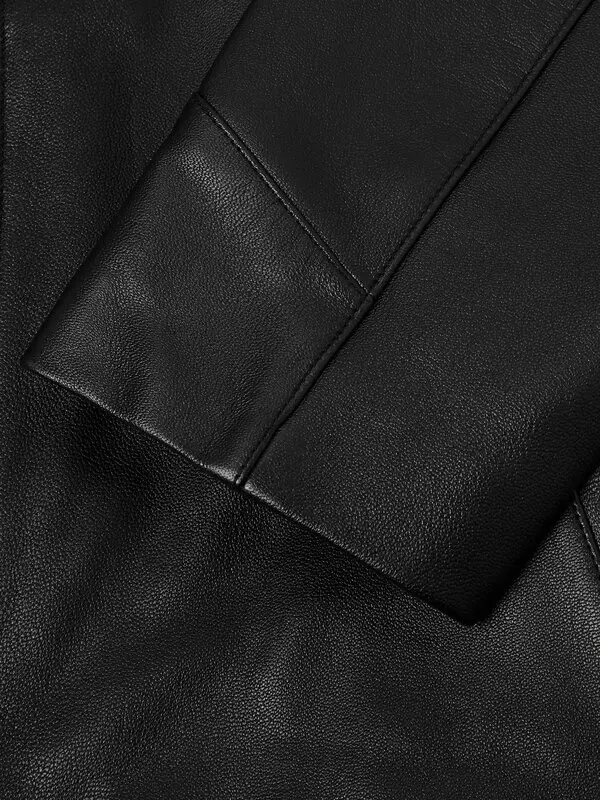 AGOLDE Chadwick Full-grain Leather Jacket - Black