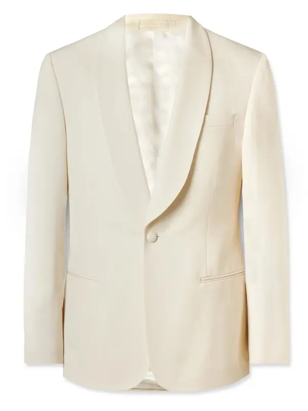 Mr P. Shawl-collar Wool Tuxedo Jacket - Neutrals