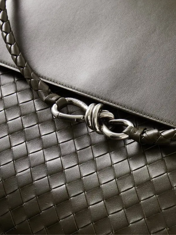 Bottega Veneta Andiamo Intrecciato Leather Messenger Bag