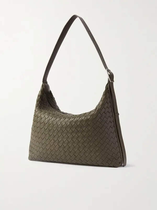 Bottega Veneta Intrecciato Textured-leather Tote Bag - Green