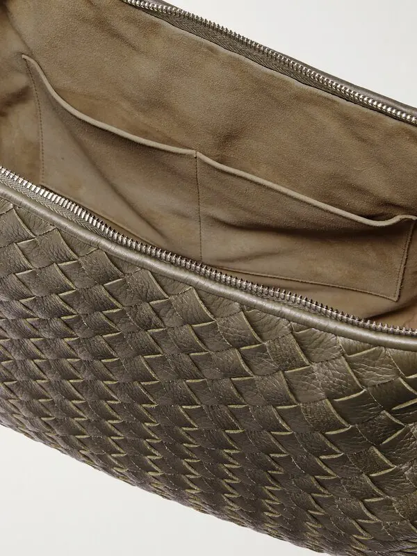 Bottega Veneta Intrecciato Textured-leather Tote Bag - Green
