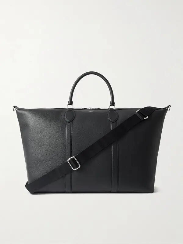 Mr P. Full-grain Leather Duffle Bag - Black
