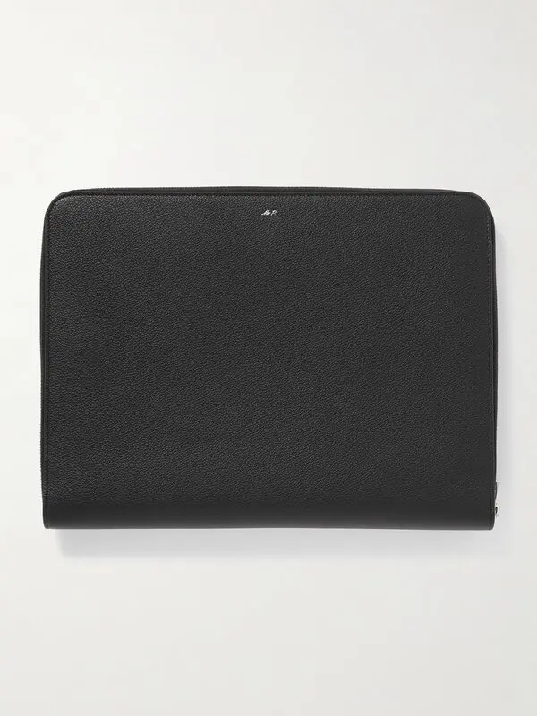 Mr P. Full-grain Leather Pouch - Black
