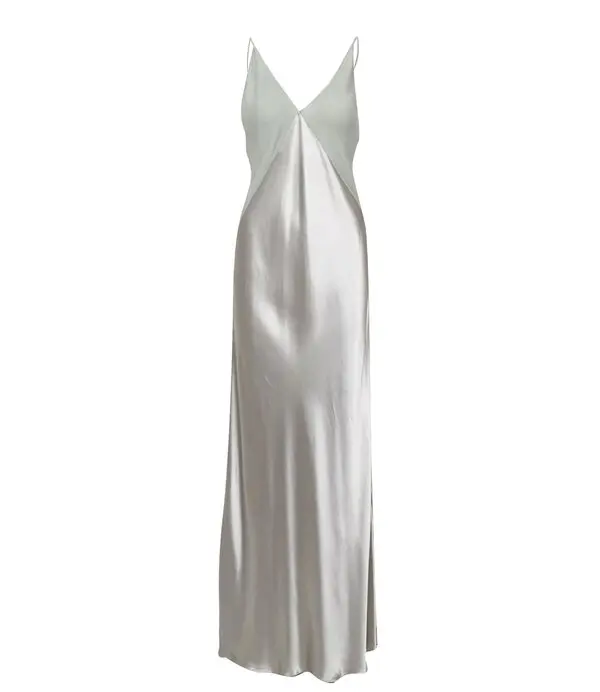 Alberta Ferretti Long Satin Dress