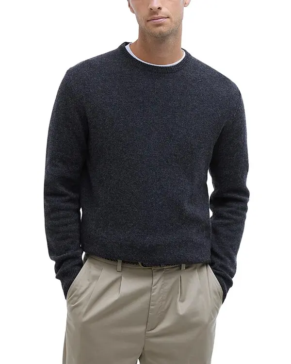 Barbour Elbow Patch Crewneck Sweater - Charcoal