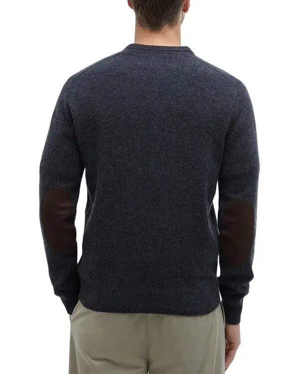 Barbour Elbow Patch Crewneck Sweater - Charcoal