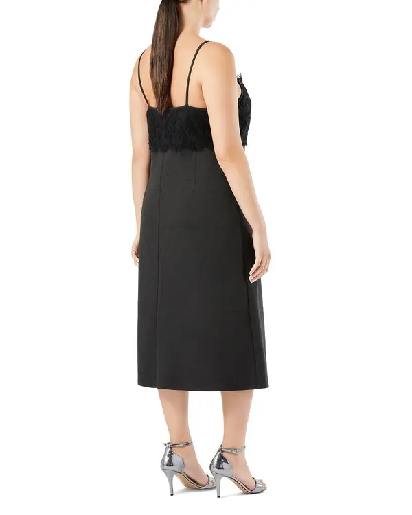 Marina Rinaldi Pitti Lace Trim Slip Dress In Dark Grey - 40% Off |  Editorialist