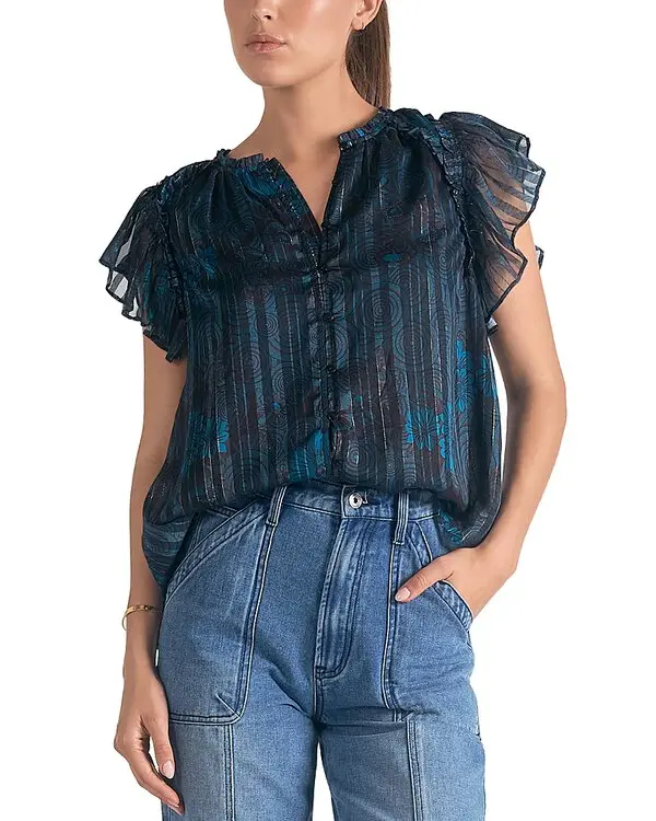 Elan Ruffle-sleeve Top