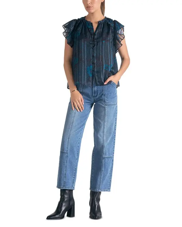 Elan Ruffle-sleeve Top