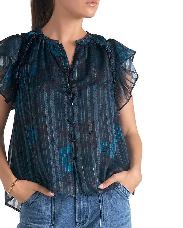 Elan Ruffle-sleeve Top