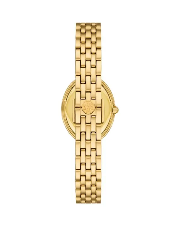Tory Burch The Oval Watch, 28mm - Cream/gold