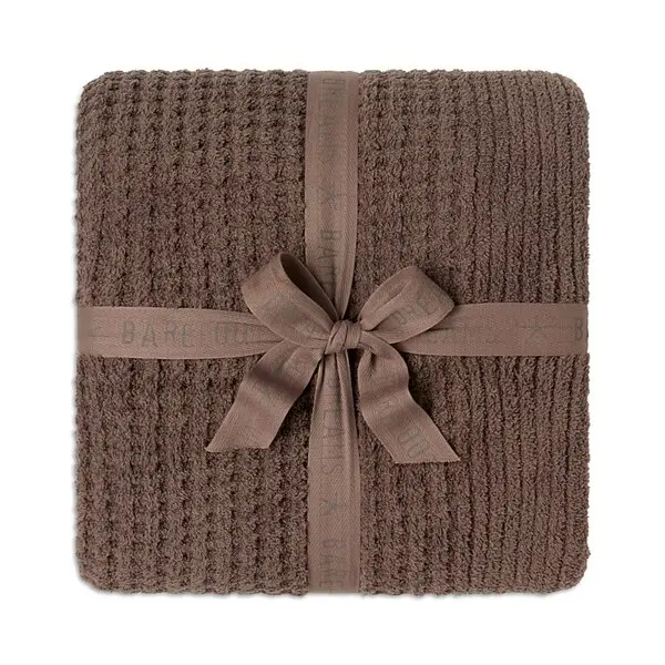 Barefoot Dreams Cozychic Waffle Throw - Sable