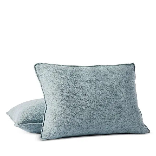COYUCHI Organic Cotton Cascade Sham, Standard - Lagoon