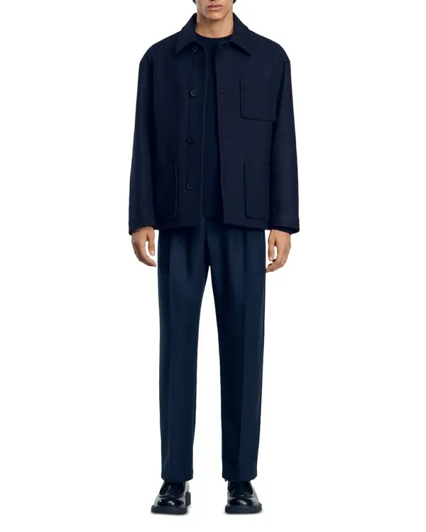 Sandro Button Front Worker Jacket