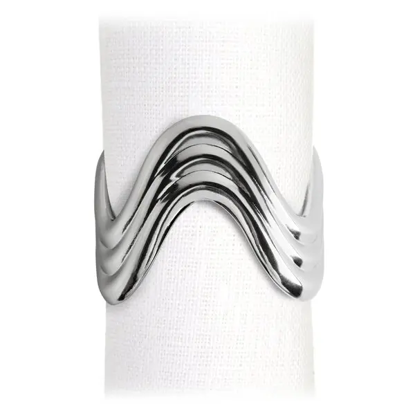 L'Objet Tone Ripple Napkin Rings, Set Of 4