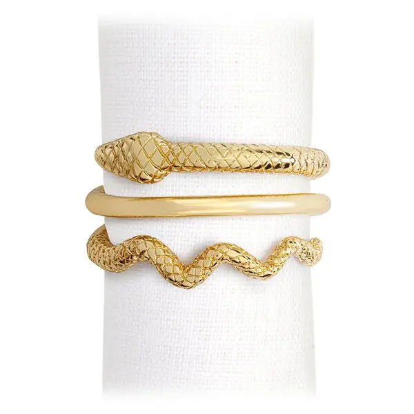 L'Objet Serpent Napkin Rings, Set Of 4