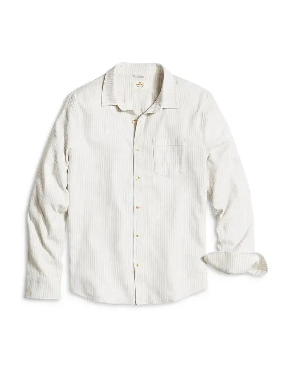 Marine Layer Cotton Stretch Stripe Regular Fit Button Down Selvage Shirt