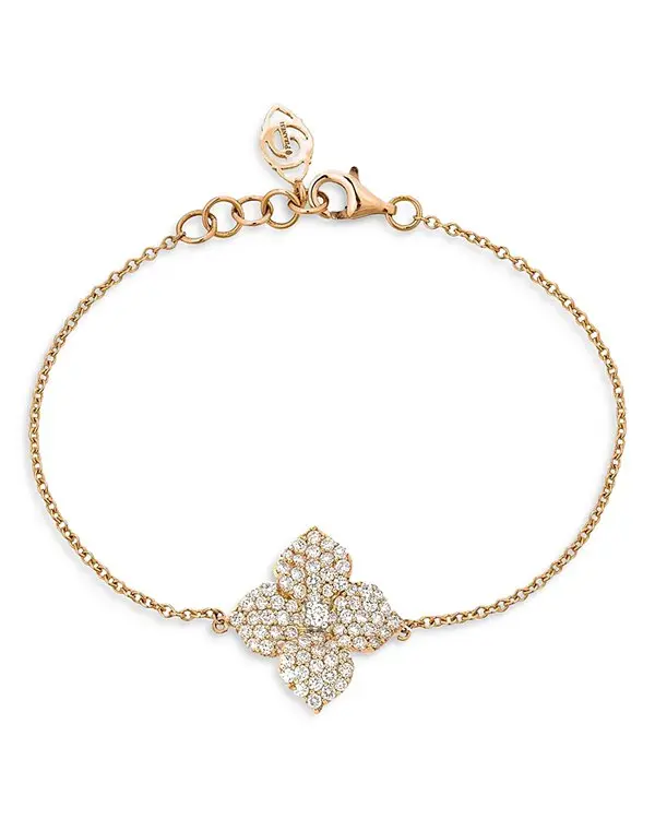 Piranesi 18k Rose Gold Fiore Diamond Bracelet - Pink