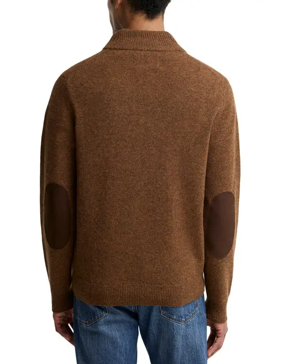 Barbour Elbow Patch Mock Neck Sweater - Bracken