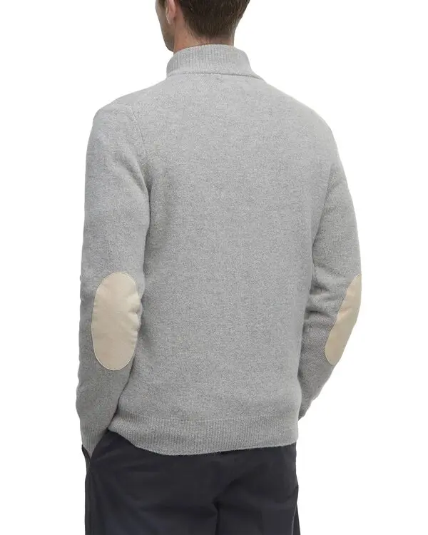 Barbour Elbow Patch Mock Neck Sweater - Stone