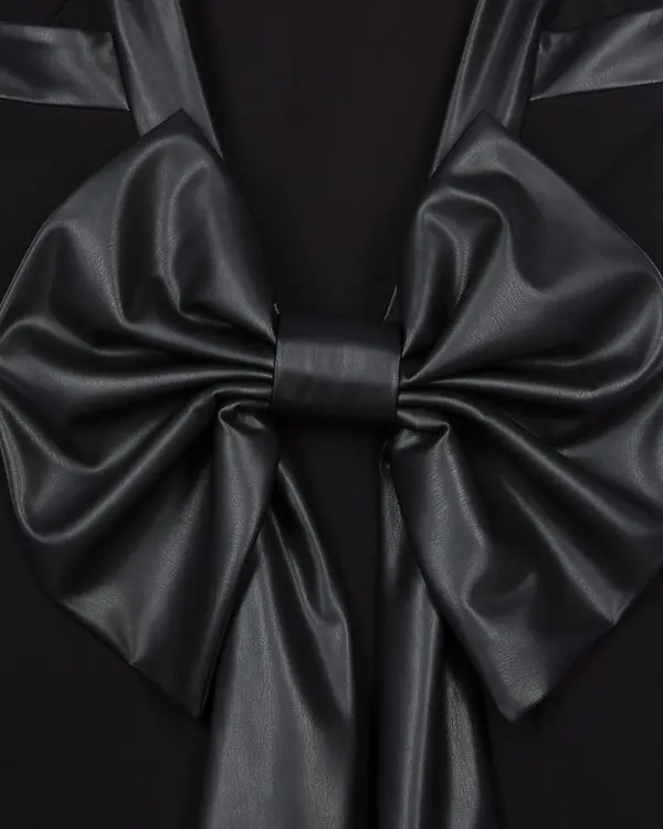 chinese dress ladies The Kooples Black Leather Strapless Dress  Runway Catalog