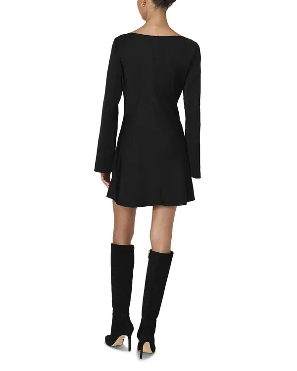 French Connection Ennis Satin Bell Sleeve Mini Dress