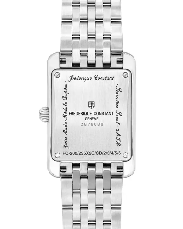 FREDERIQUE CONSTANT Classic Carree Watch, 25mm X 28mm - Silver/silver
