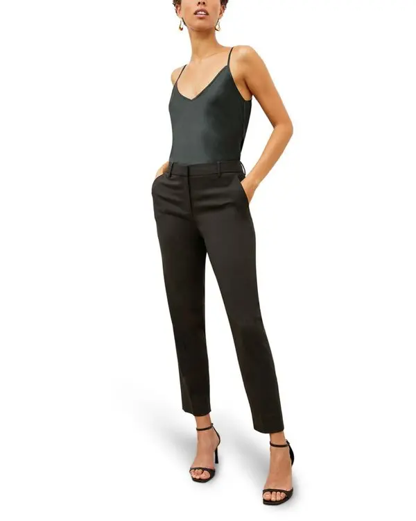 M.M.LAFLEUR Smith Pant In Washable Wool Twill - Black