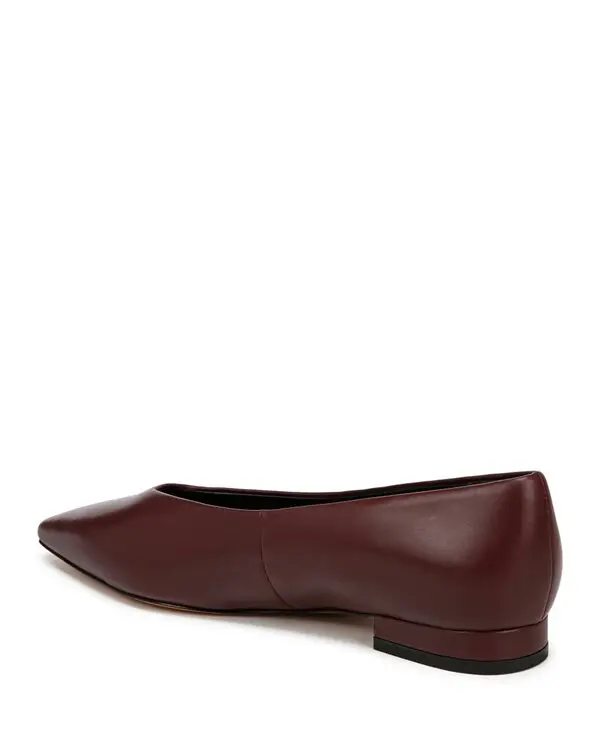 Vince Isabel Pointed Flats - Deep Cherry