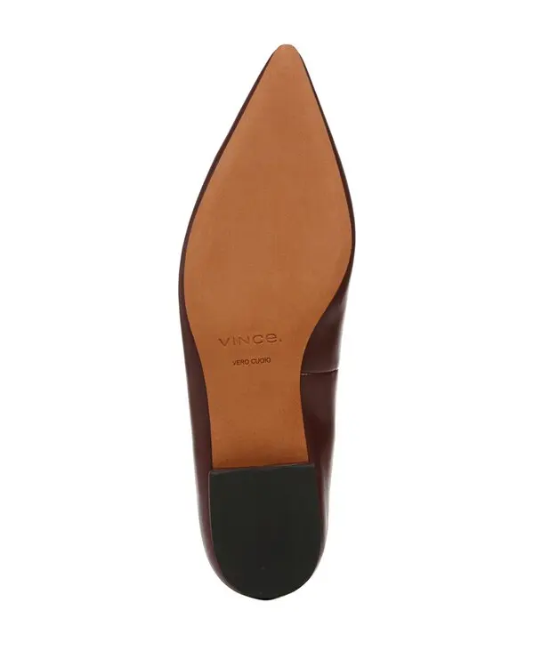 Vince Isabel Pointed Flats - Deep Cherry