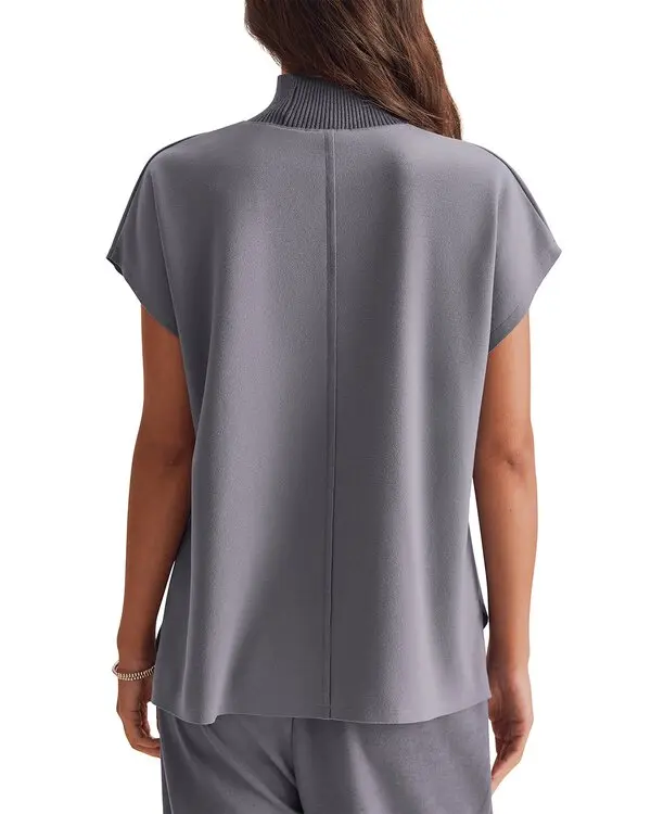 Splendid Mock Neck Sweater - Ash Navy