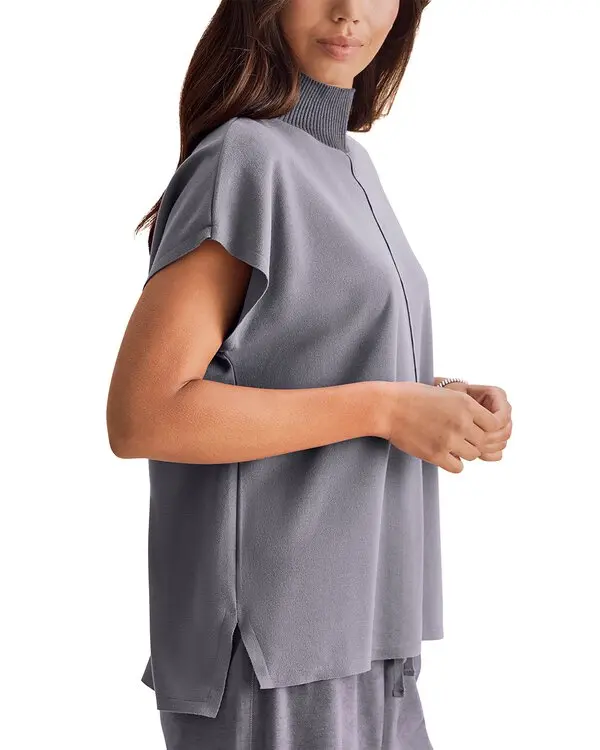 Splendid Mock Neck Sweater - Ash Navy
