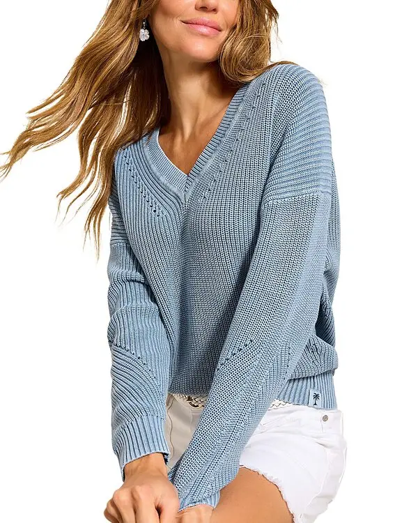 Tommy Bahama V-neck Sweater - Canyon Sky